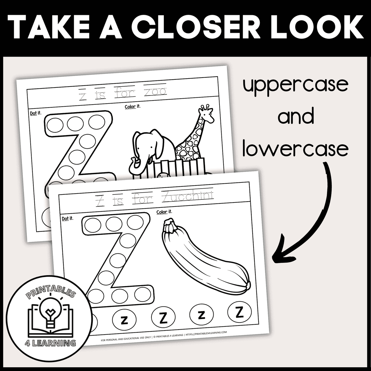 Alphabet Letters A to Z Dot Marker Worksheets – Printables 4 Learning