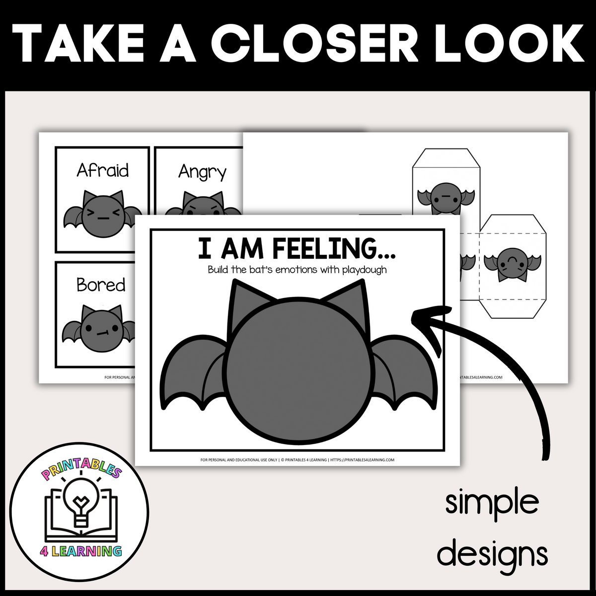 Bat Emotions Playdough Mats - Halloween SEL Activity & Emotion Playdou ...