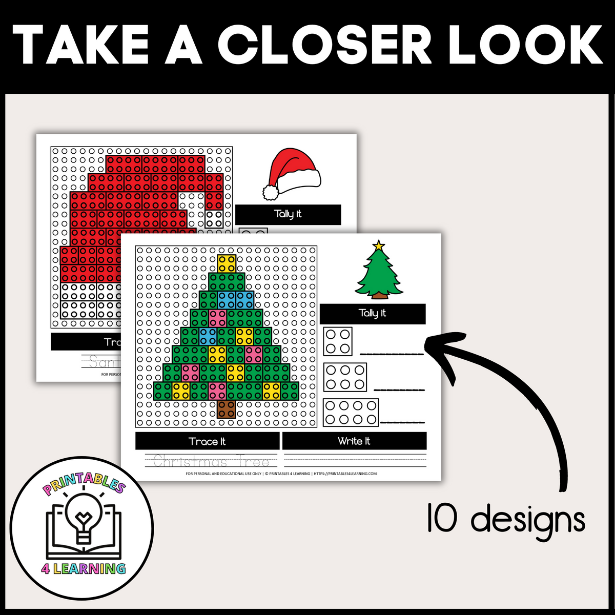Christmas Building Block Mats – Printables 4 Learning