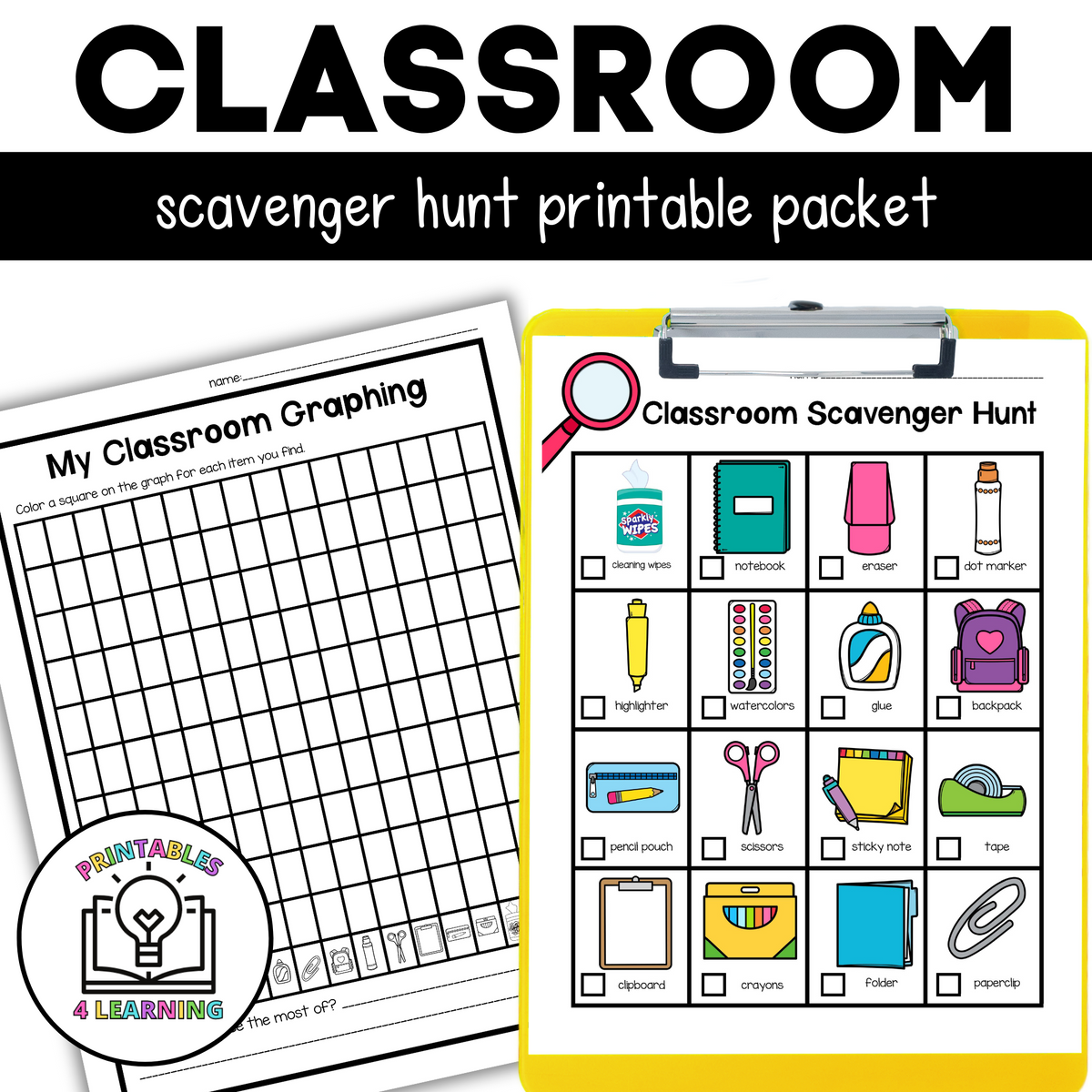 Classroom Scavenger Hunt Packet – Printables 4 Learning
