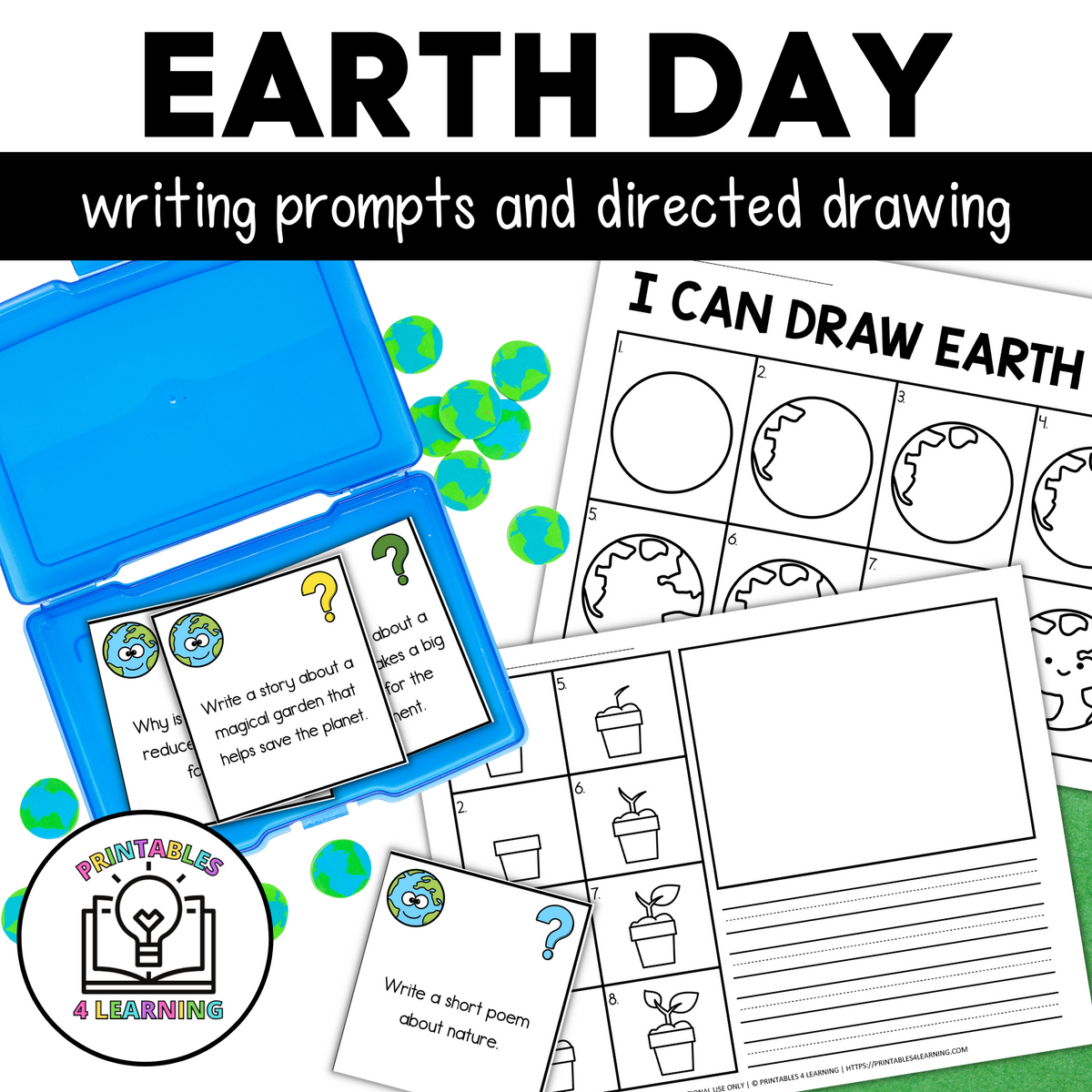 Earth Day Writing and Drawing Prompts for Kids – Printables 4 Learning