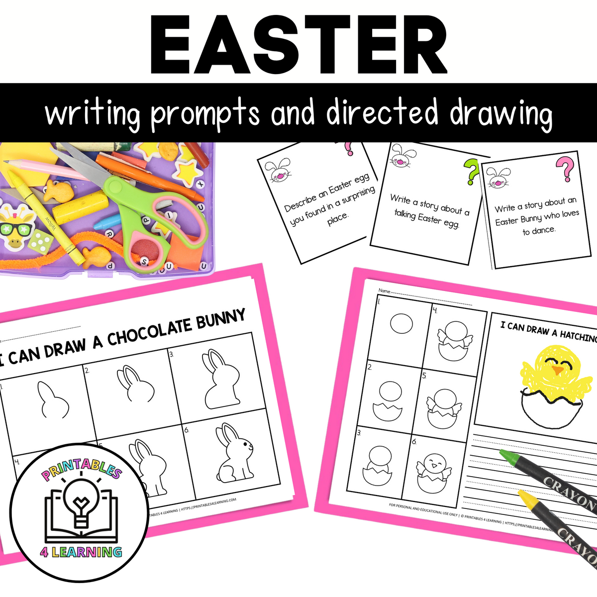 Easter Writing and Drawing Prompts for Kids – Printables 4 Learning