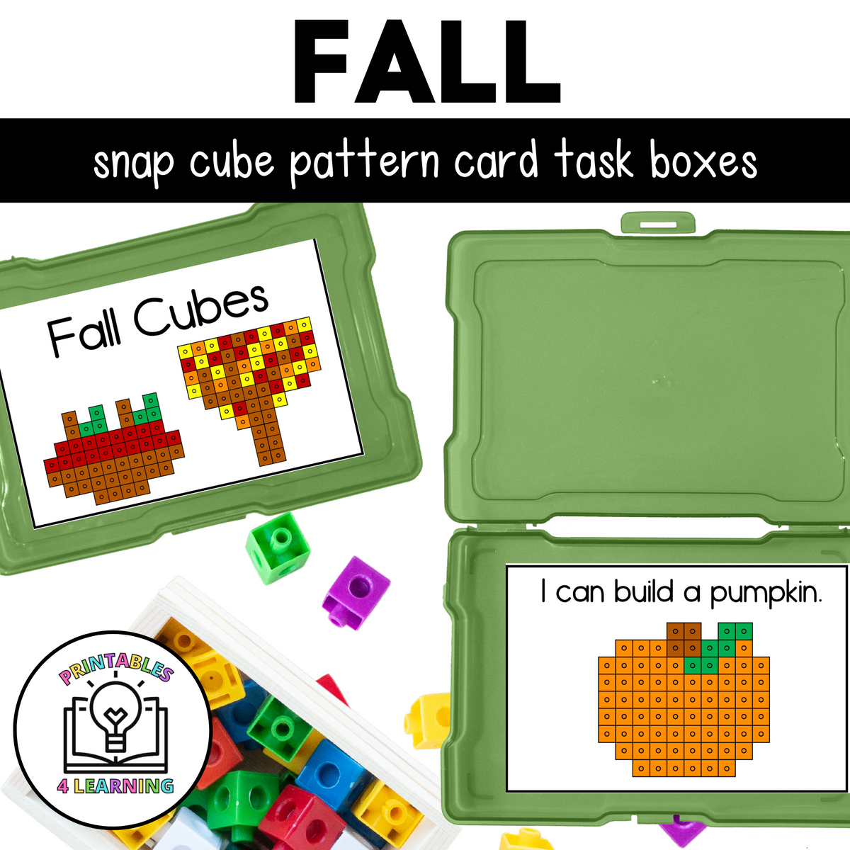 Fall Snap Cube Task Box – Printables 4 Learning