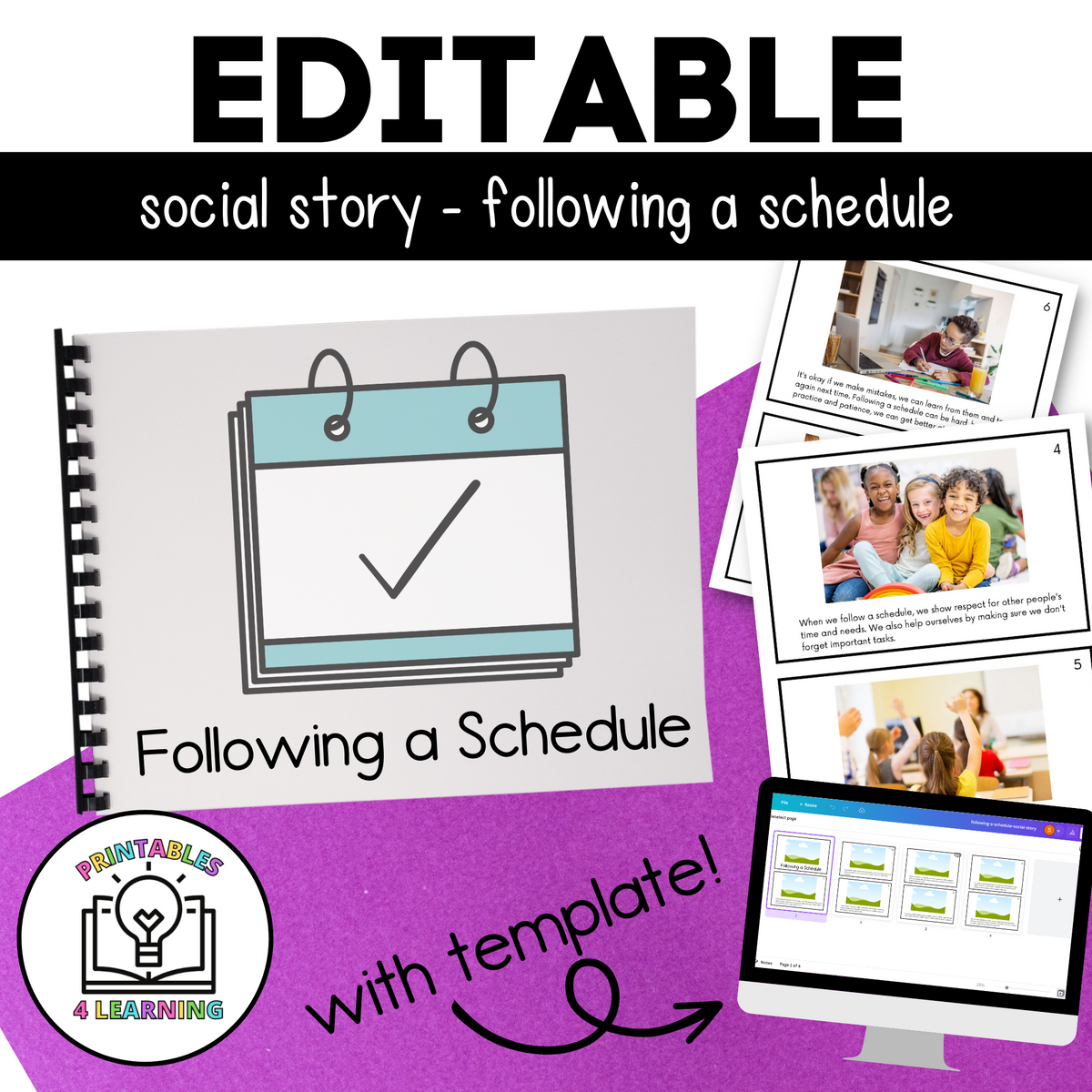 Following a Schedule Social Story – Printables 4 Learning