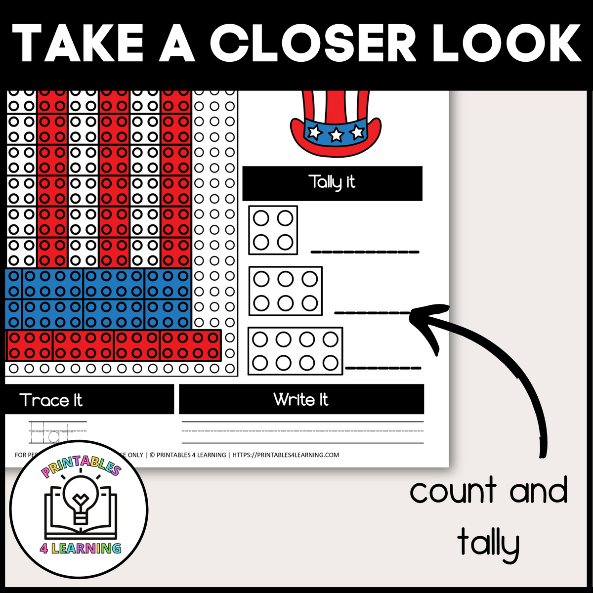 Independence Day Building Block Mats – Printables 4 Learning