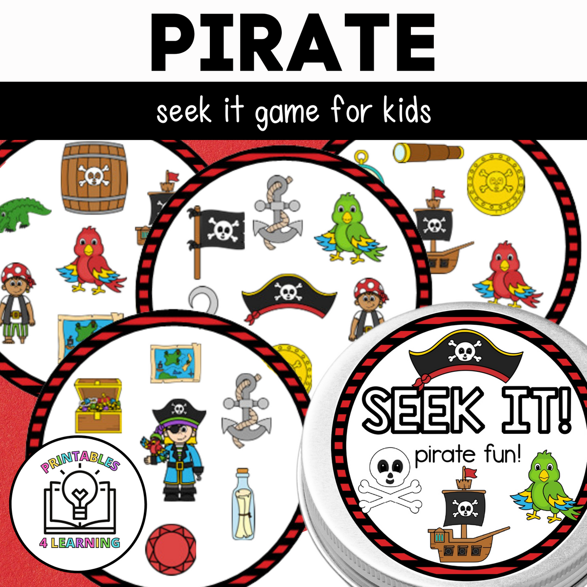Seek It Game: Pirate Themed – Printables 4 Learning