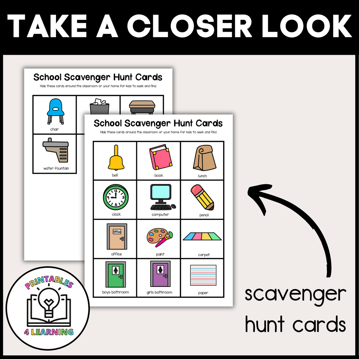 School Scavenger Hunt Packet – Printables 4 Learning