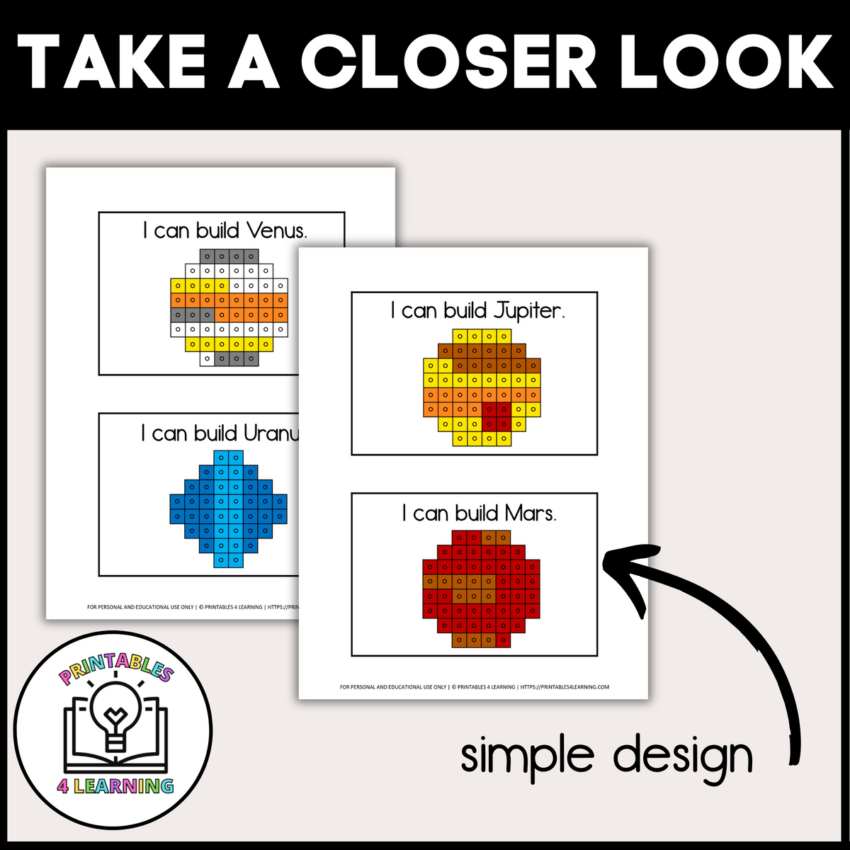 Space Snap Cube Task Box – Printables 4 Learning