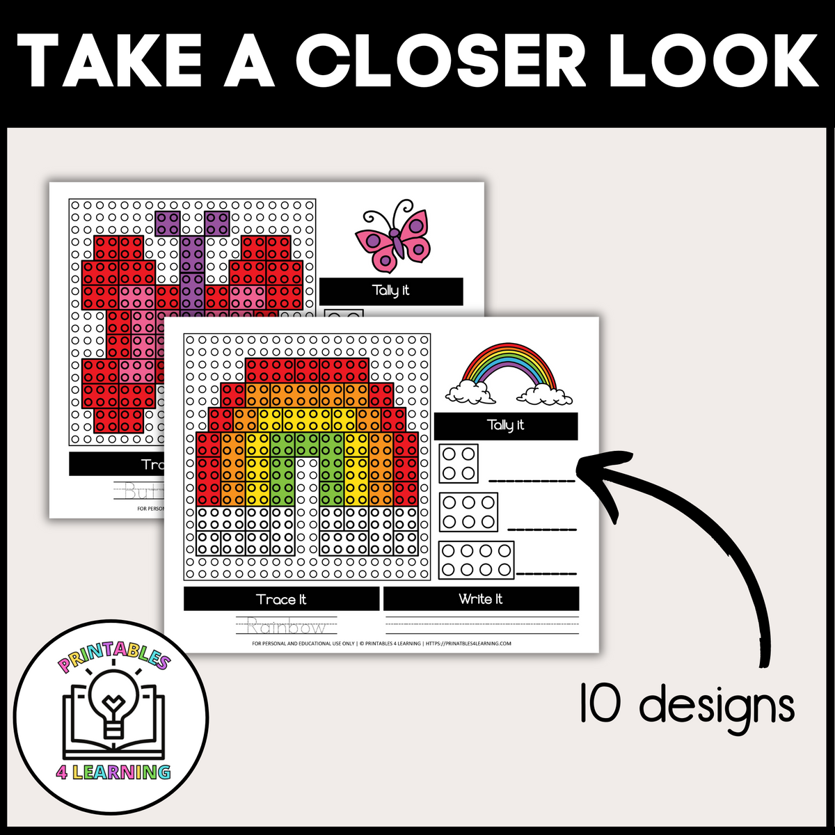 Spring Building Block Mats – Printables 4 Learning