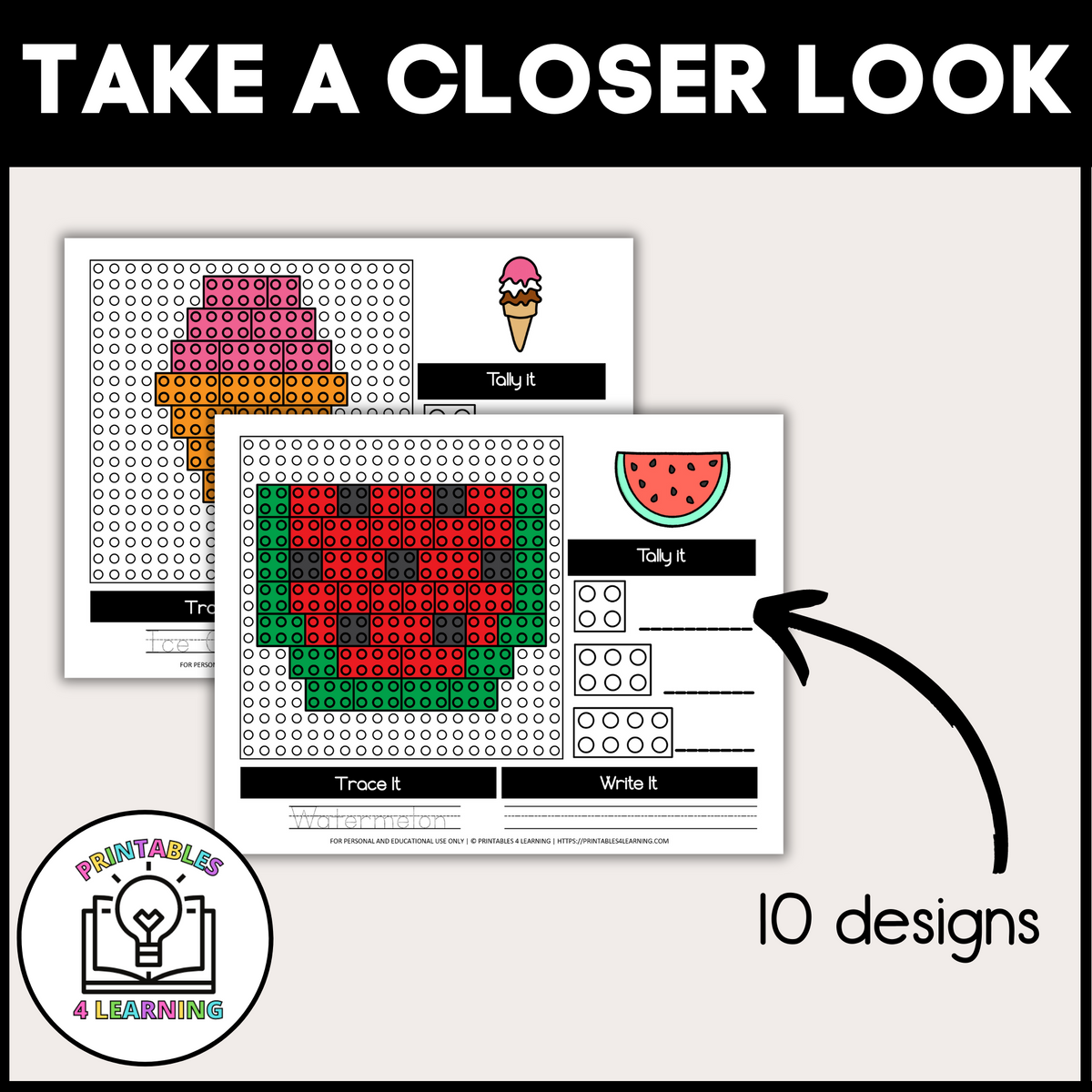 Summer Building Block Mats – Printables 4 Learning