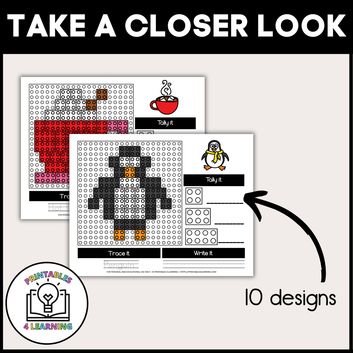 Winter Building Block Mats – Printables 4 Learning