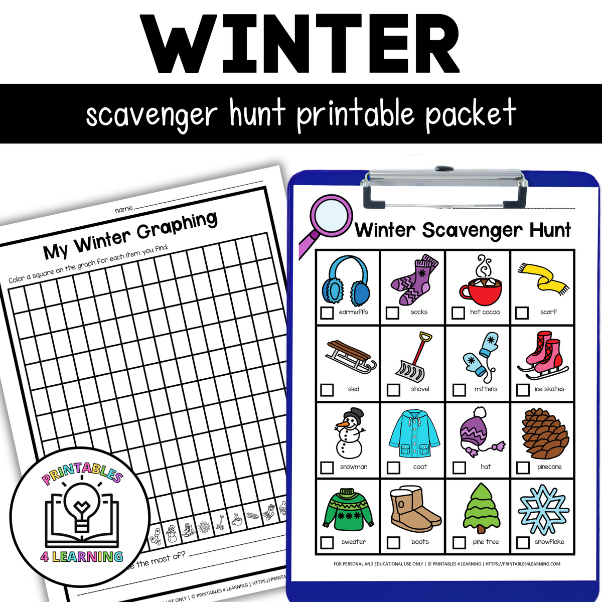 Winter Scavenger Hunt Packet – Printables 4 Learning