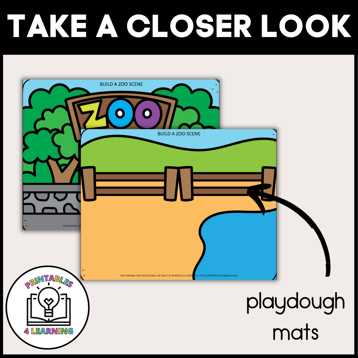 Zoo Animal Play Dough Packet – Printables 4 Learning