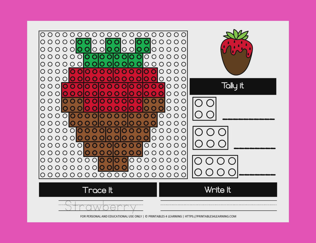 Valentines Day Building Block Mats – Printables 4 Learning