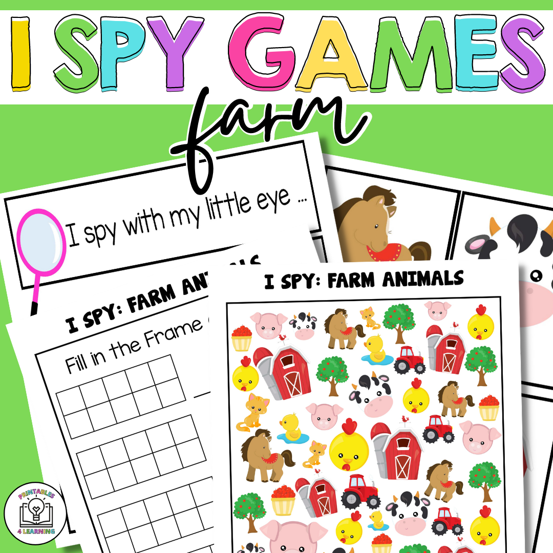 Farm I Spy Packet – Printables 4 Learning