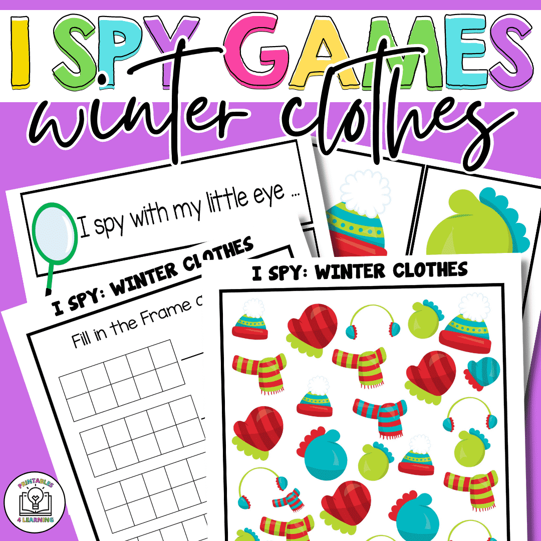 Winter Clothes I Spy Packet – Printables 4 Learning