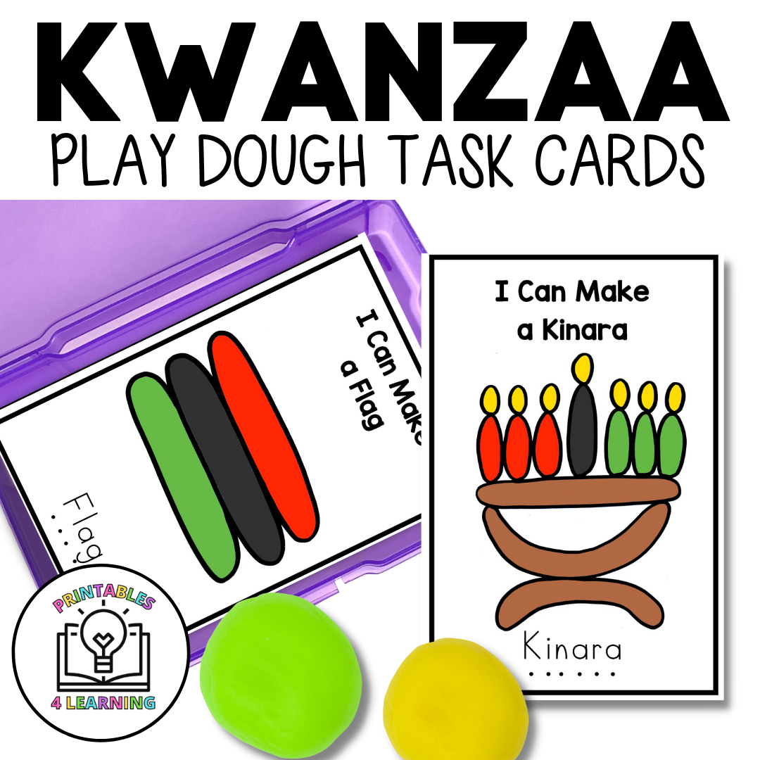 Kwanzaa Play Dough Task Cards – Printables 4 Learning