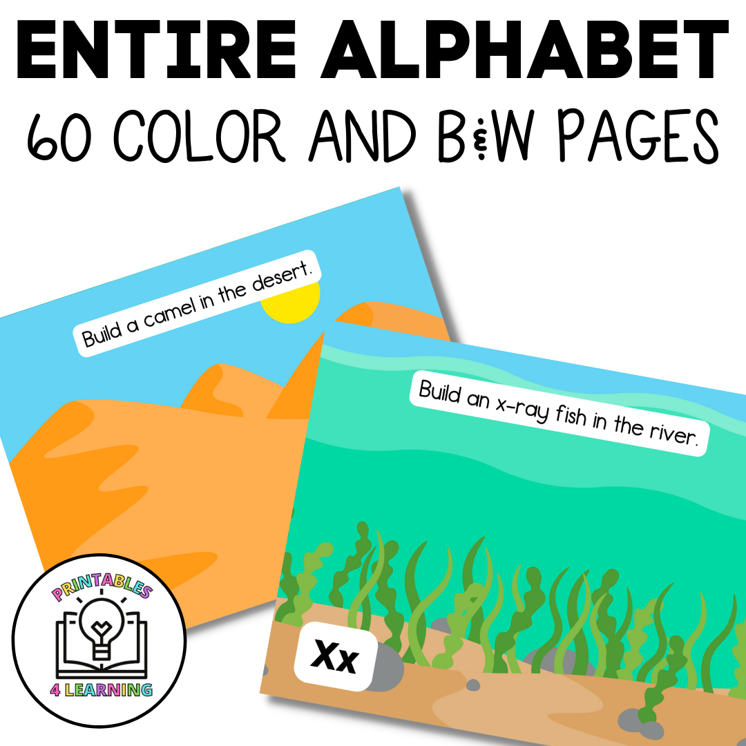 Animal Habitat Alphabet Play Dough Mats – Printables 4 Learning