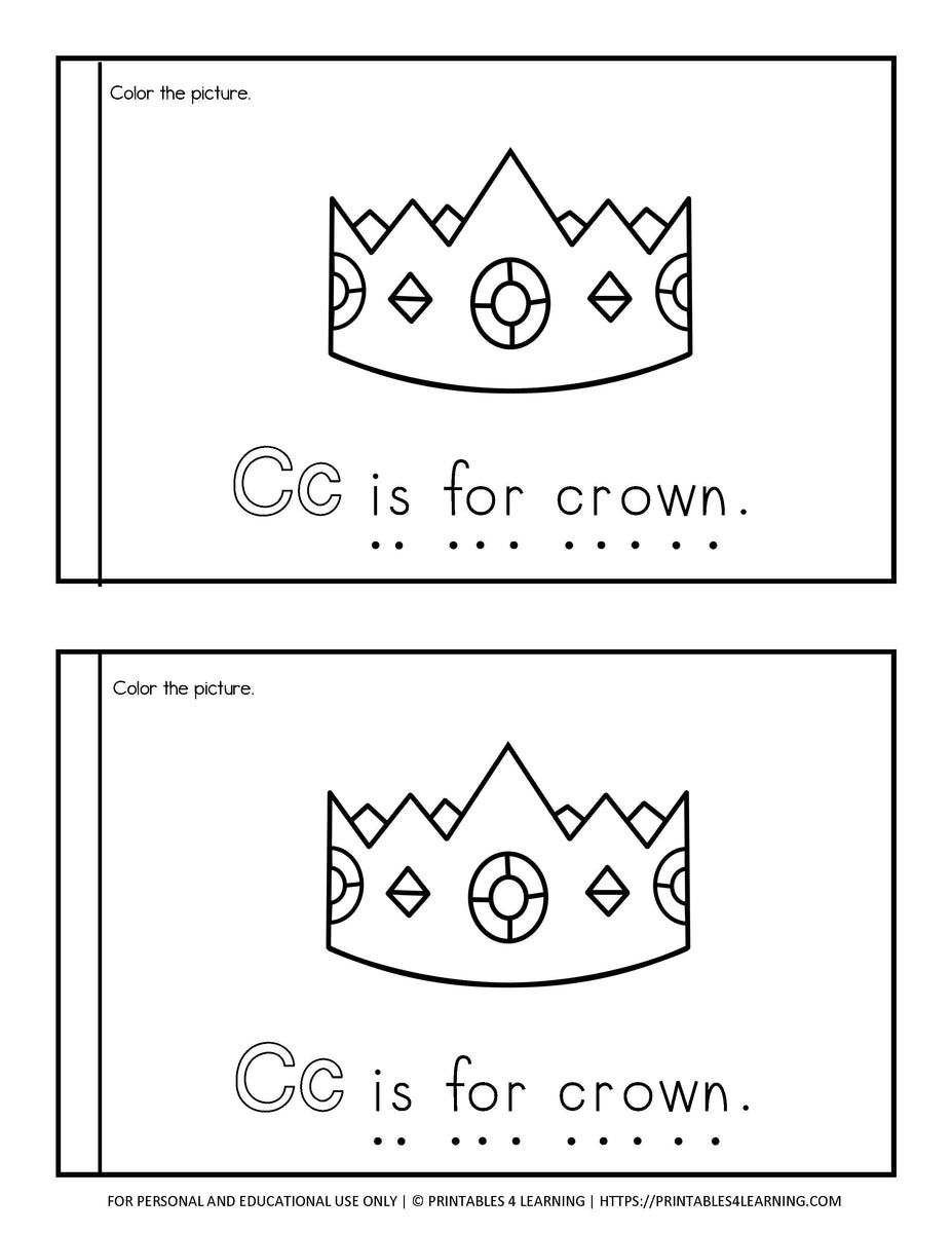 Letter C Emergent Reader Coloring Book – Printables 4 Learning