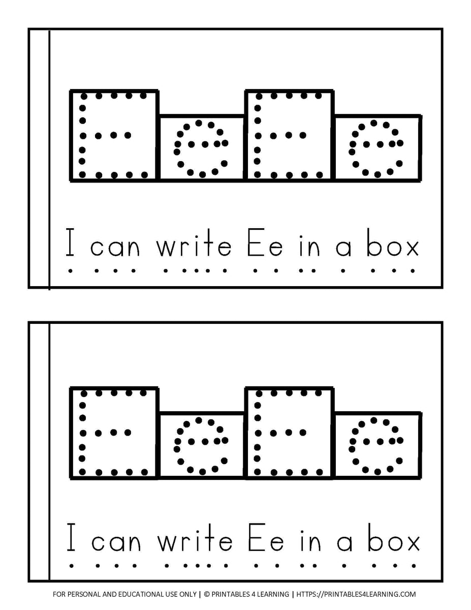 Letter E Emergent Reader Coloring Book – Printables 4 Learning