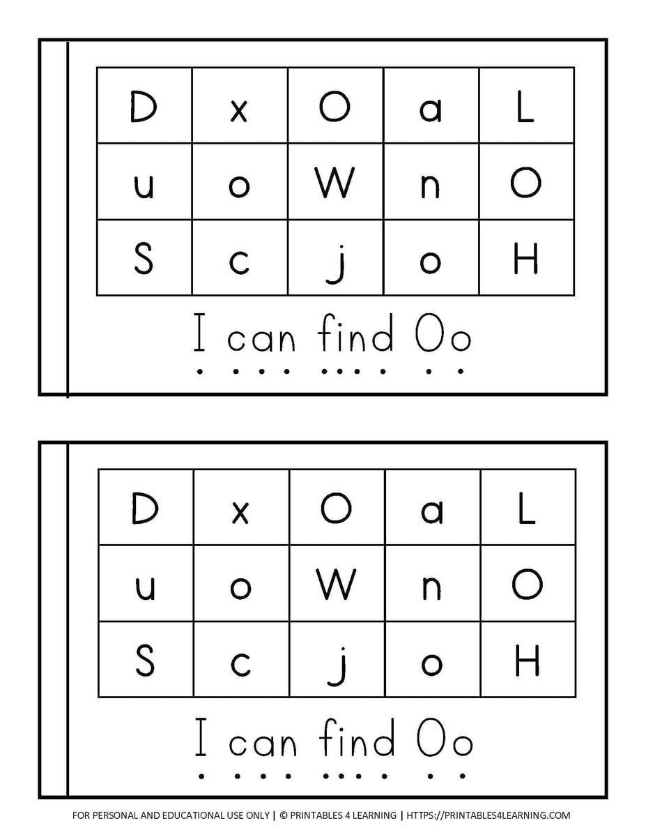 Letter O Emergent Reader Coloring Book – Printables 4 Learning