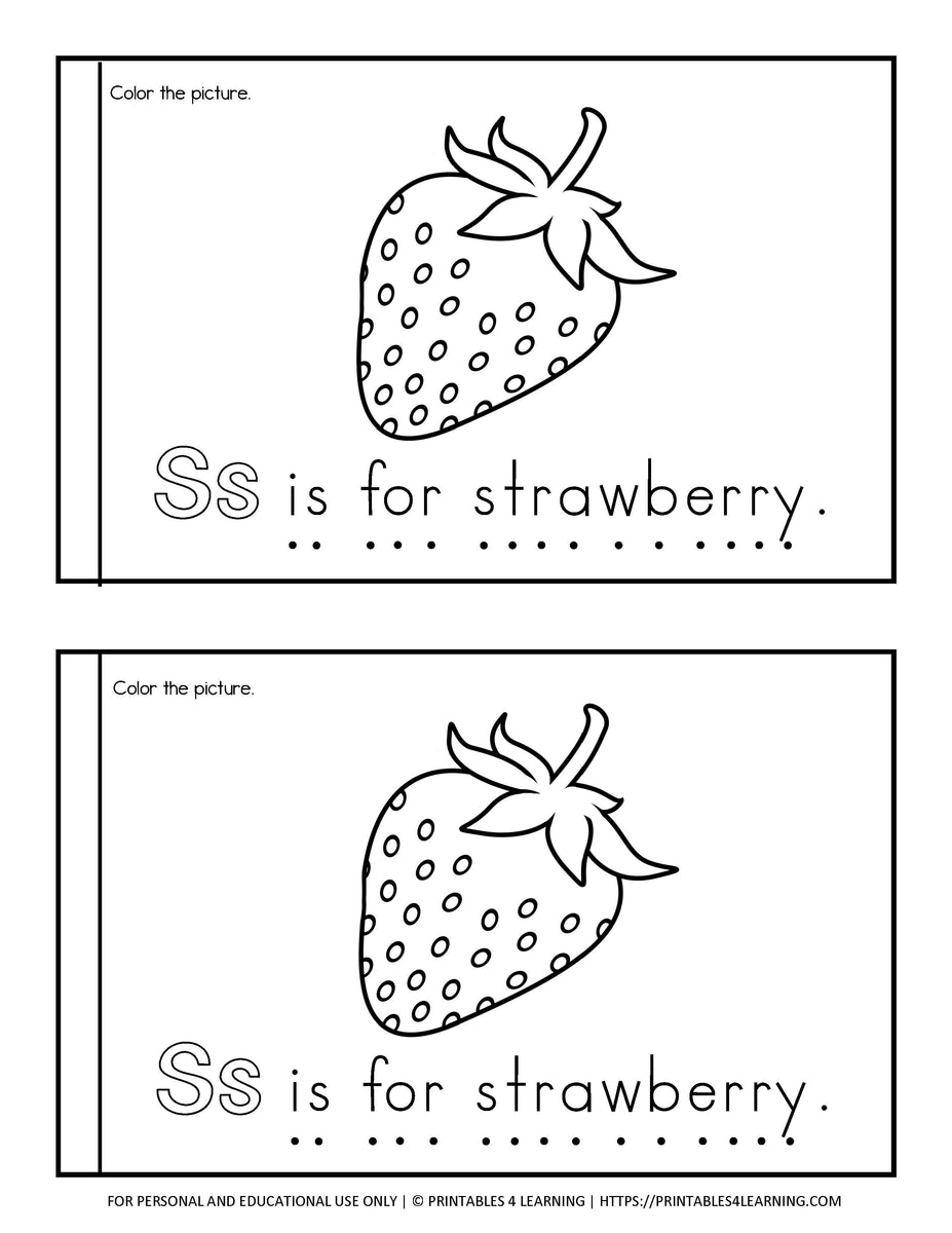 Letter S Emergent Reader Coloring Book – Printables 4 Learning