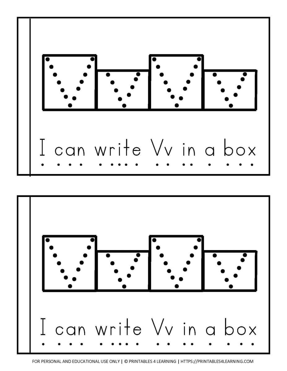 Letter V Emergent Reader Coloring Book – Printables 4 Learning