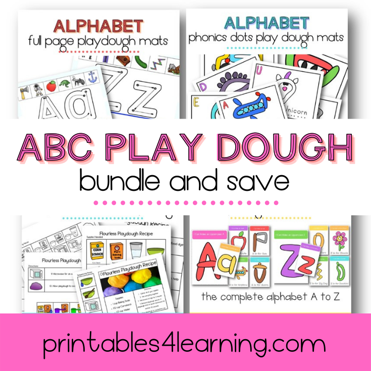 Alphabet Play Dough Mats Bundle – Printables 4 Learning
