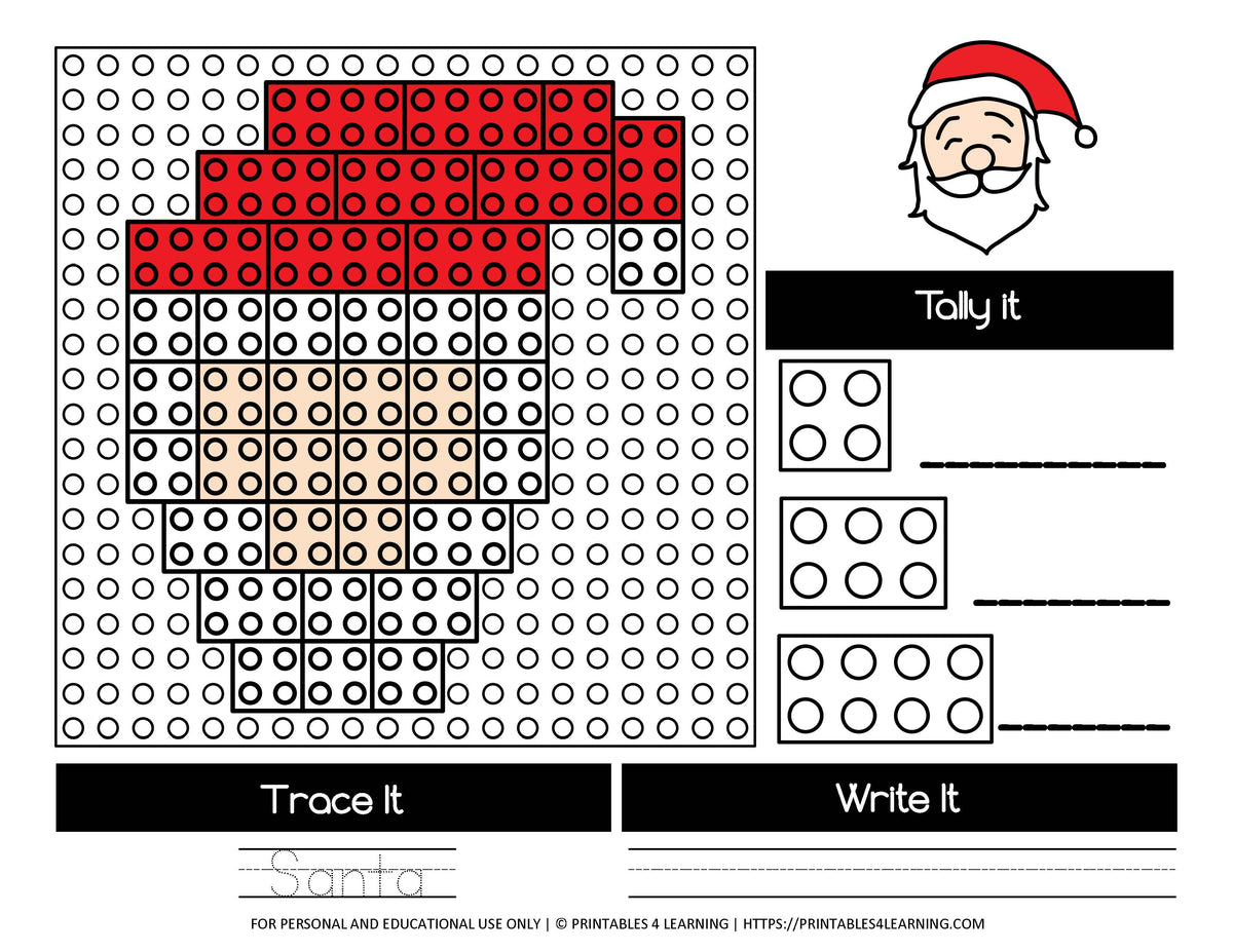 Christmas Building Block Mats – Printables 4 Learning