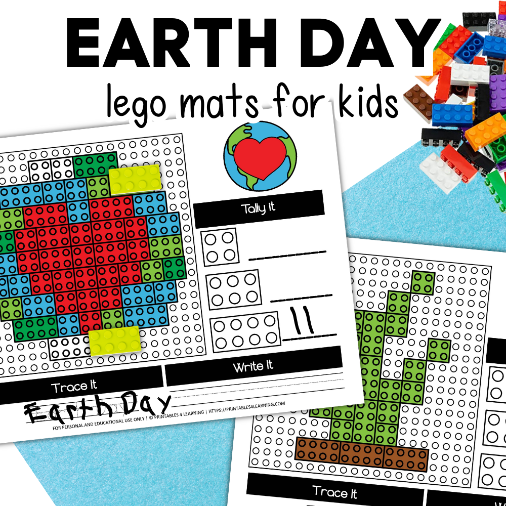 Earth Day Building Block Mats – Printables 4 Learning