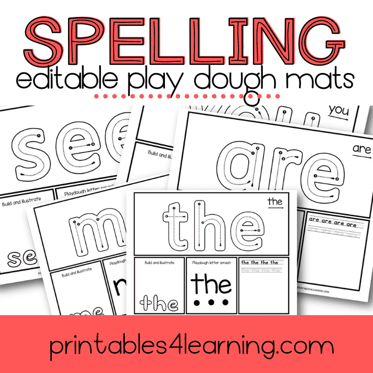 Editable Sight Words Play Dough Mats – Printables 4 Learning