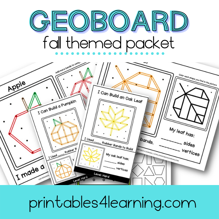 Geoboard Activities: Fall Patterns Packet – Printables 4 Learning