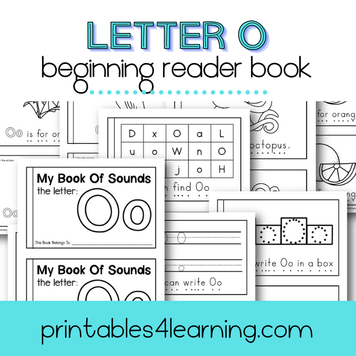 Letter O Emergent Reader Coloring Book – Printables 4 Learning