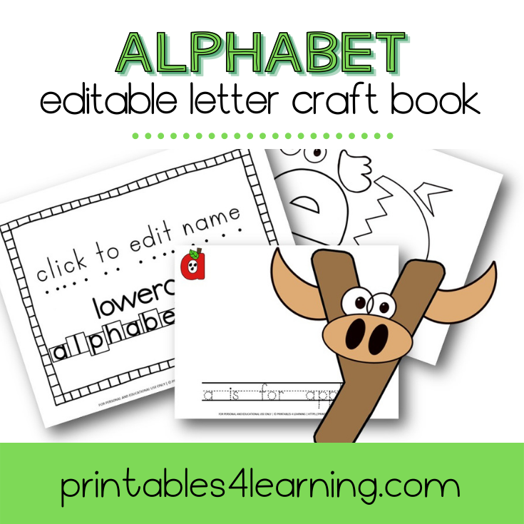 Lower Case Alphabet Craft Book – Printables 4 Learning