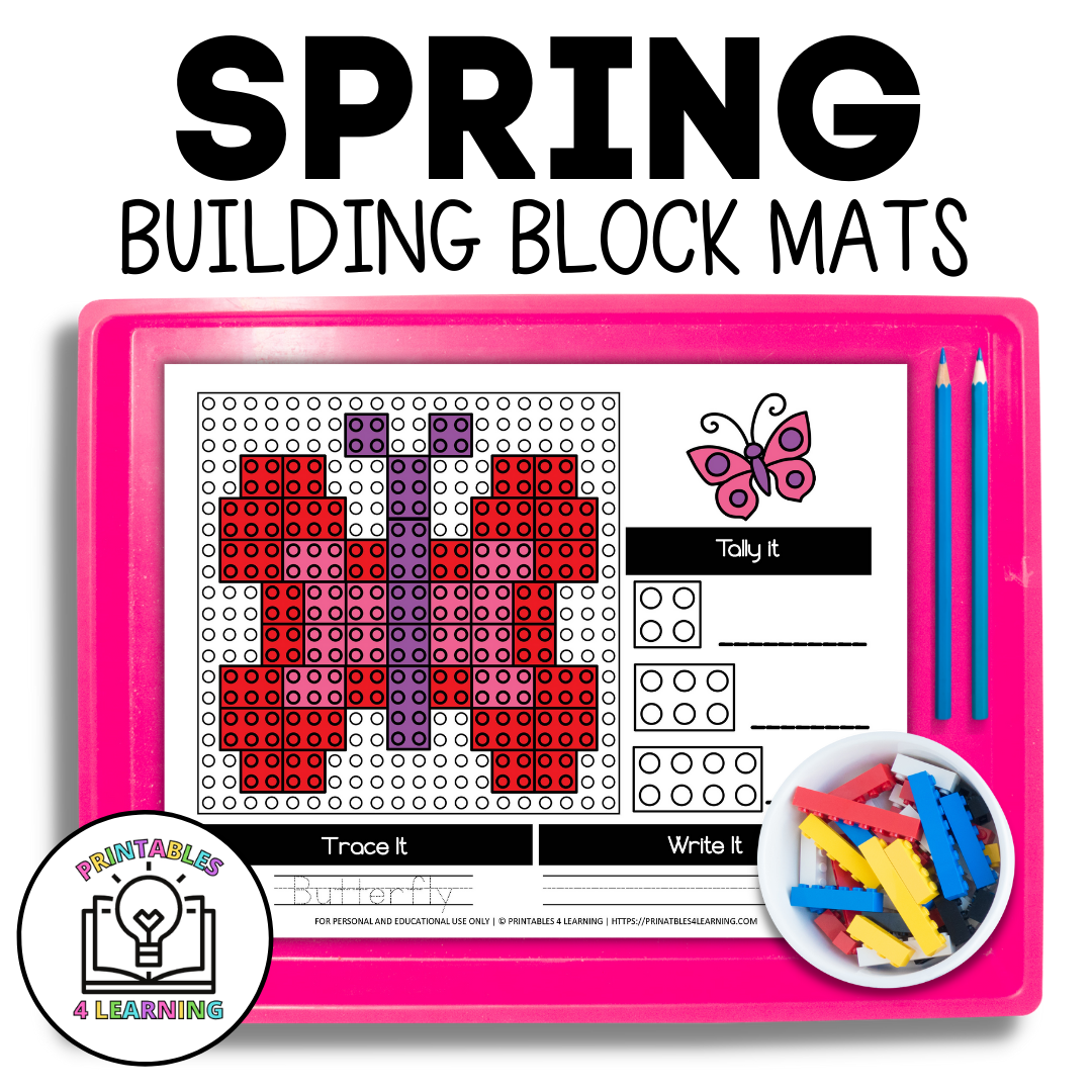 Spring Building Block Mats – Printables 4 Learning