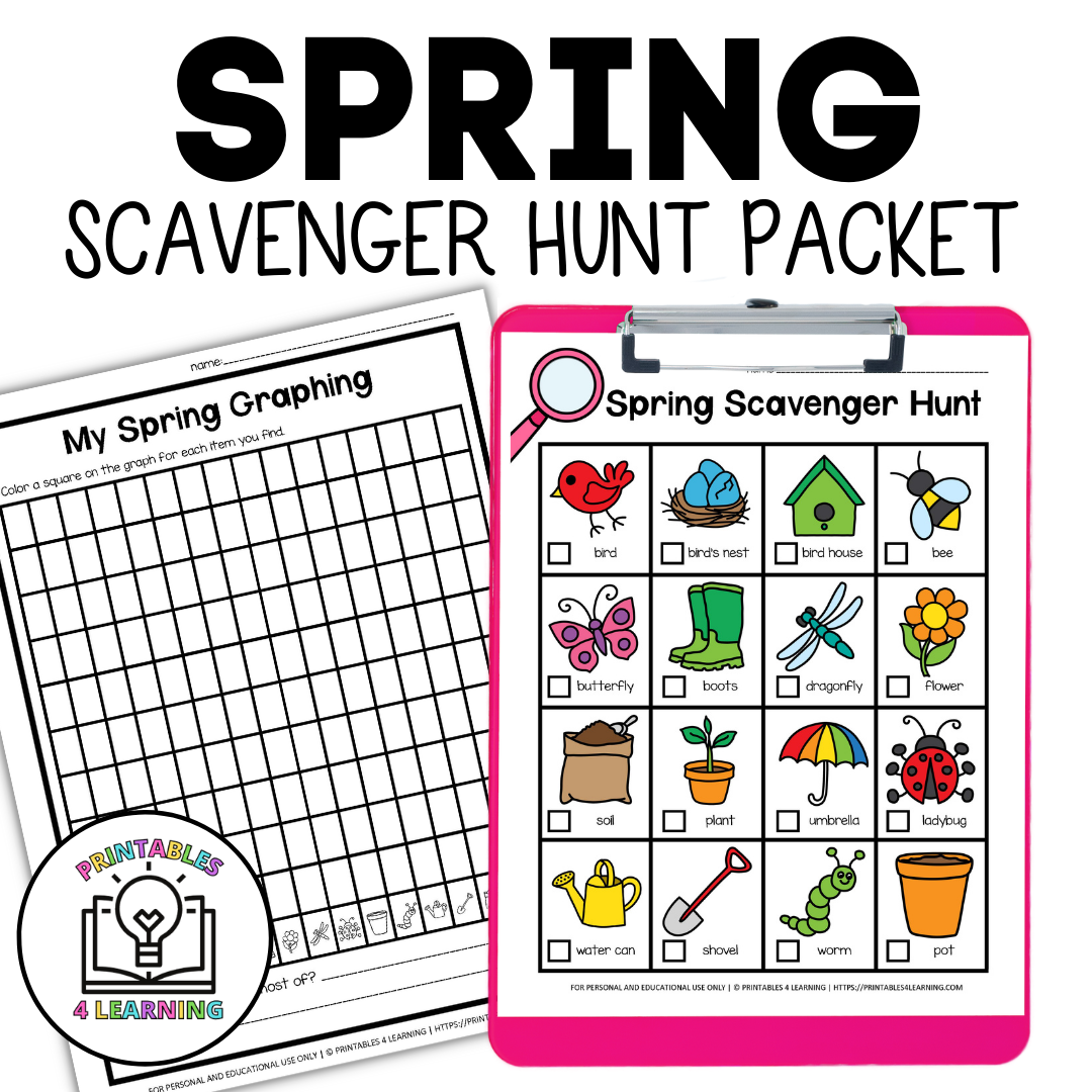 Spring Scavenger Hunt Packet – Printables 4 Learning