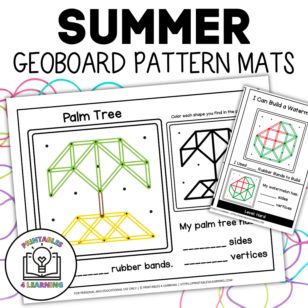 Geoboard Activities: Summer Patterns Packet – Printables 4 Learning