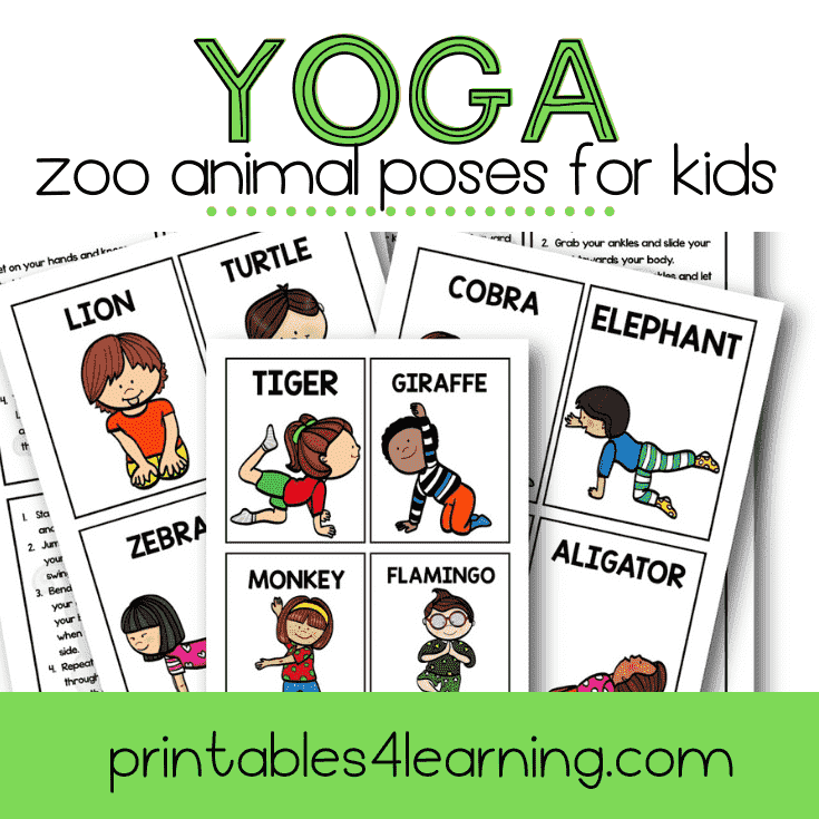 Yoga Cards for Kids: Zoo Animal Poses – Printables 4 Learning
