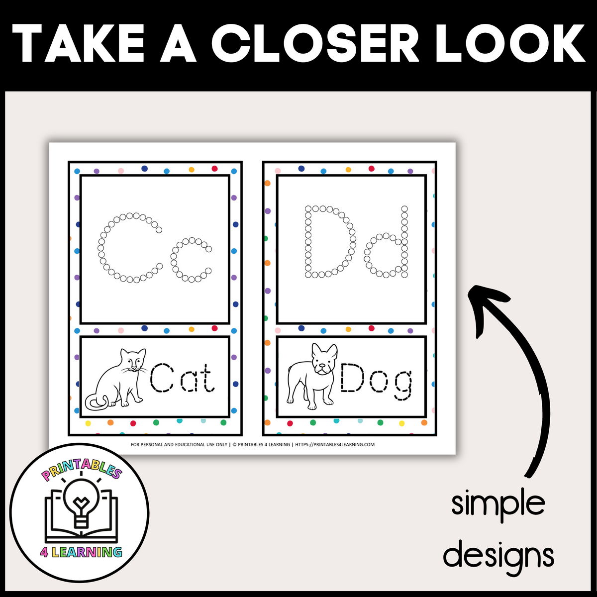 Fine Motor Task Cards: ABC Q-Tip Pack – Printables 4 Learning