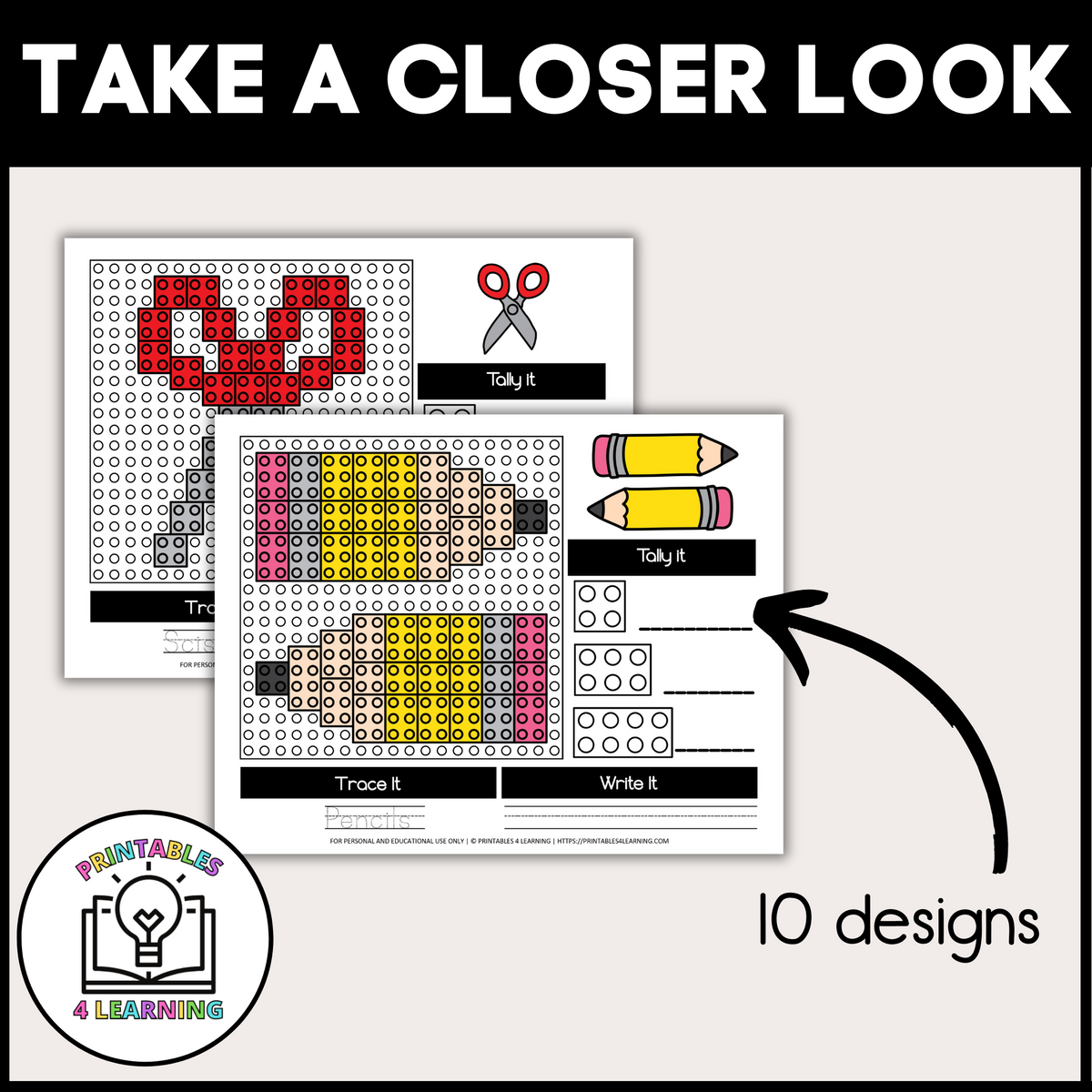 Back to School Building Block Mats – Printables 4 Learning