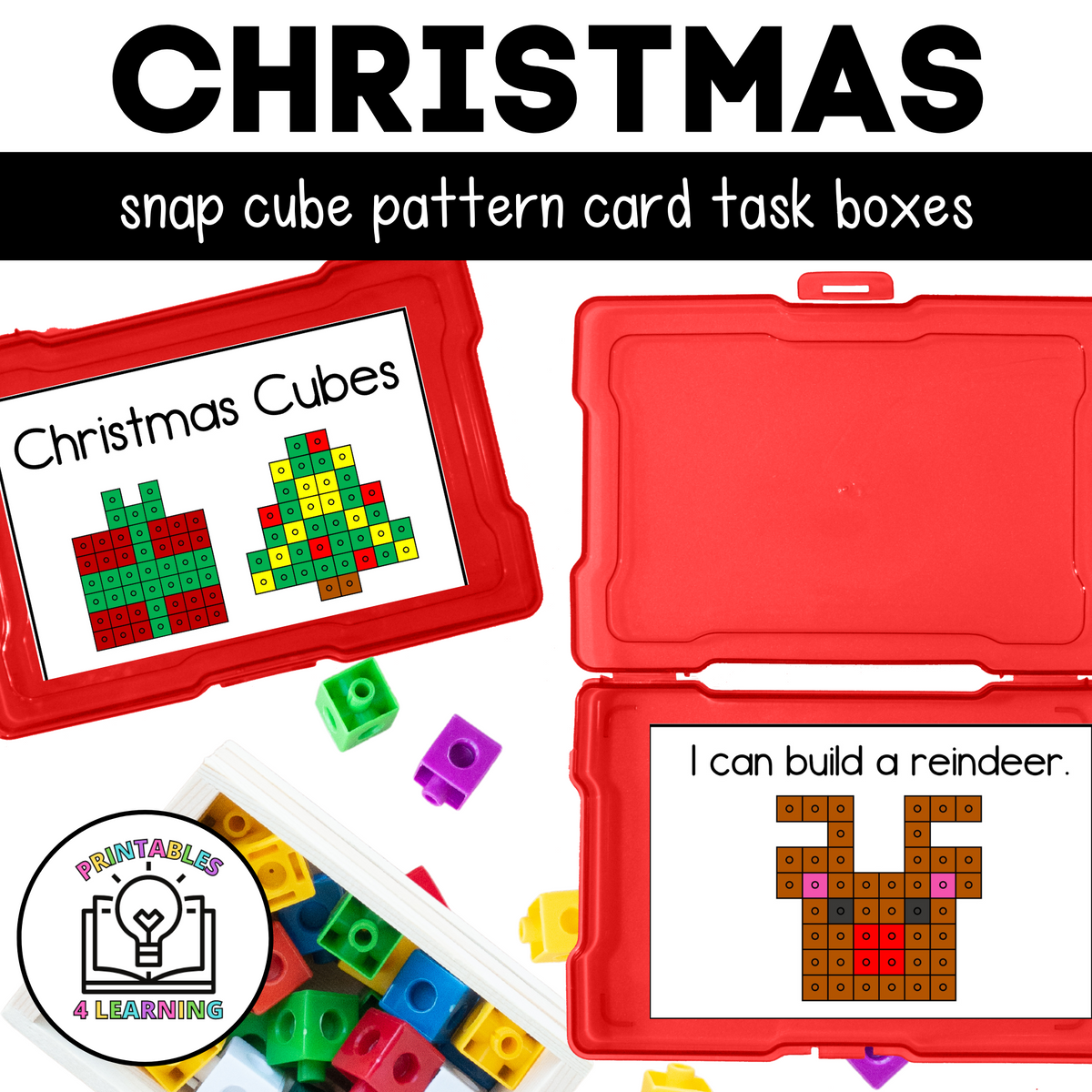 Christmas Snap Cube Task Box – Printables 4 Learning