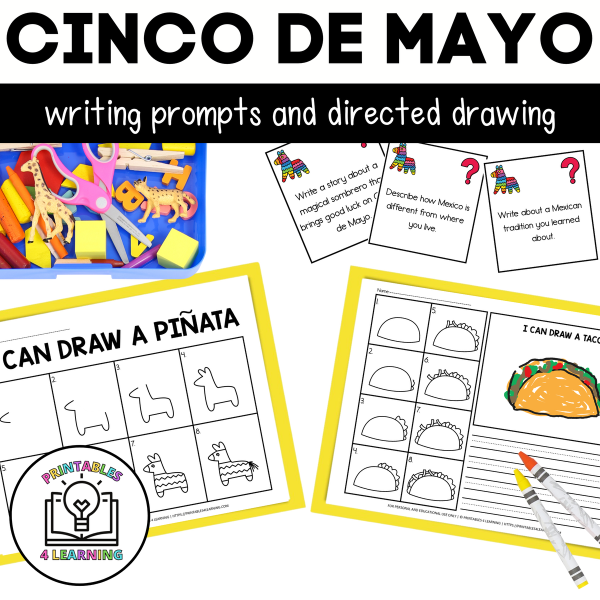 Cinco de Mayo Writing and Drawing Prompts for Kids – Printables 4 Learning