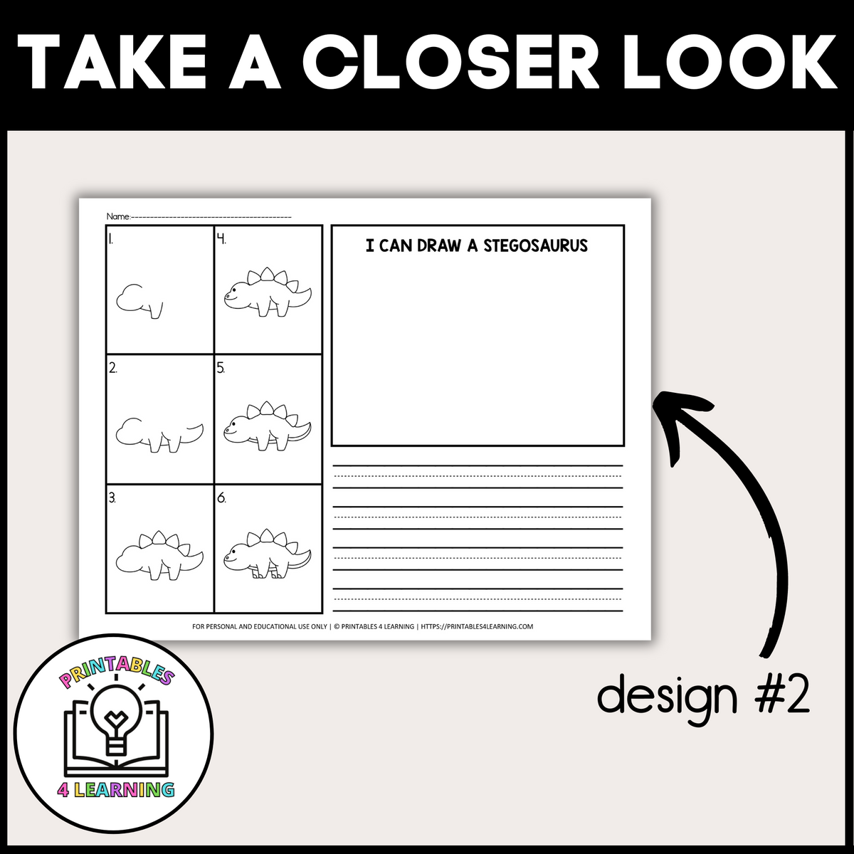 Dinosaur Writing and Drawing Prompts for Kids – Printables 4 Learning