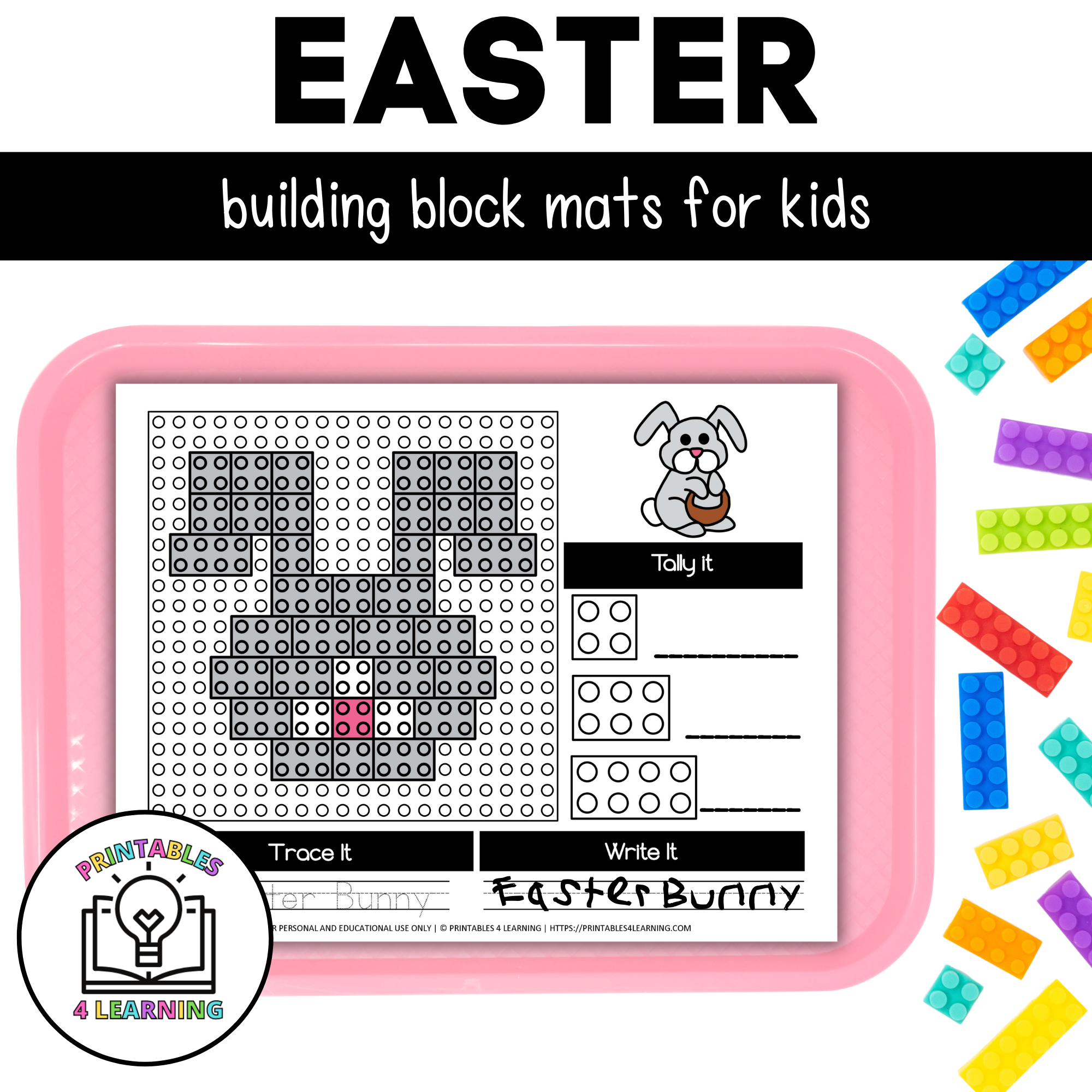 Easter Building Brick Mats - Printables 4 Learning