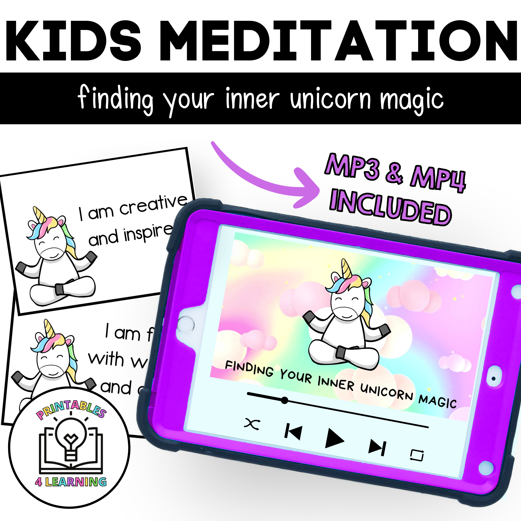 Kids Meditation: Finding Your Inner Unicorn Magic – Printables 4 Learning