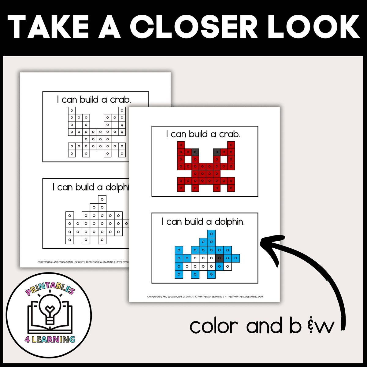 Ocean Snap Cube Task Box – Printables 4 Learning