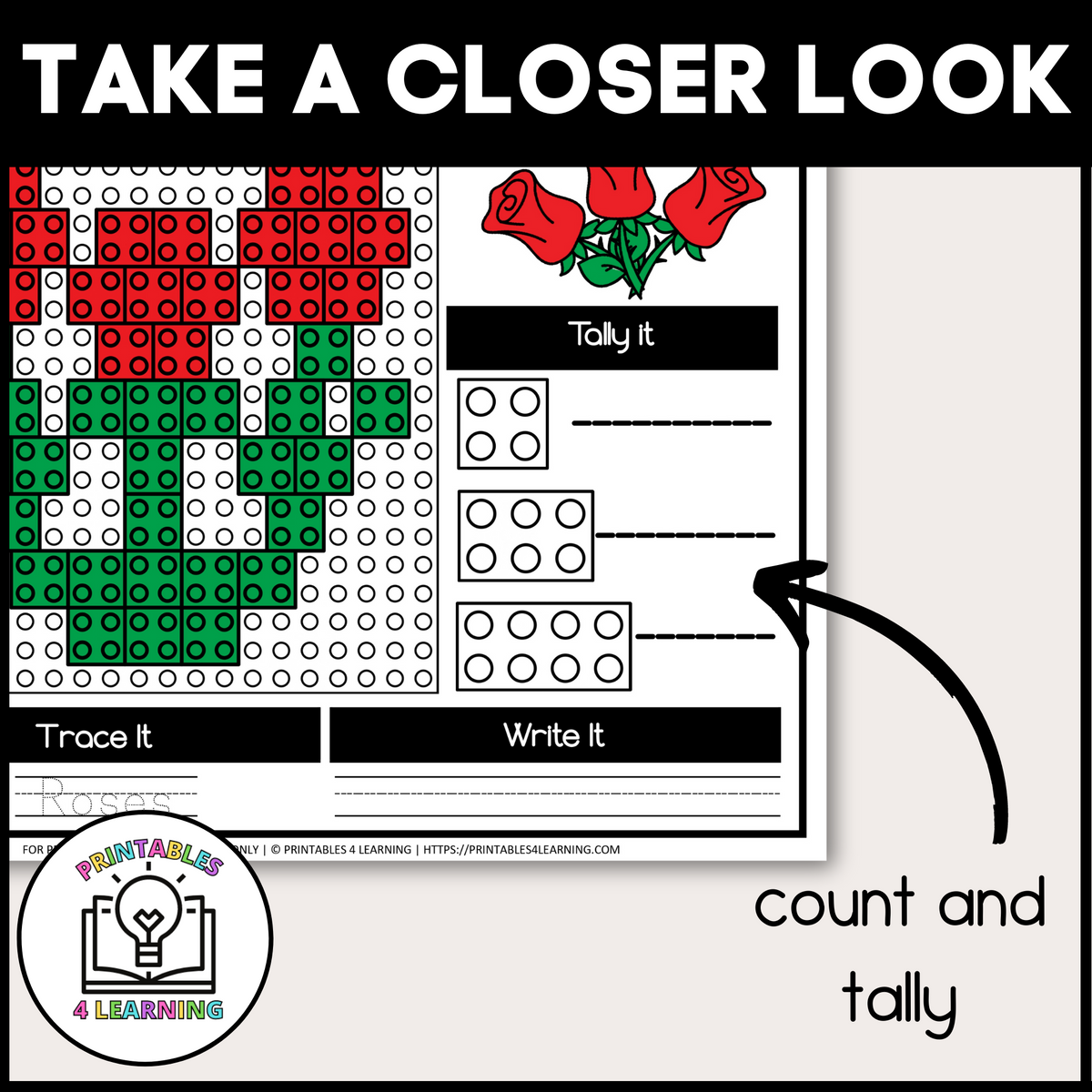 Valentines Day Building Block Mats – Printables 4 Learning