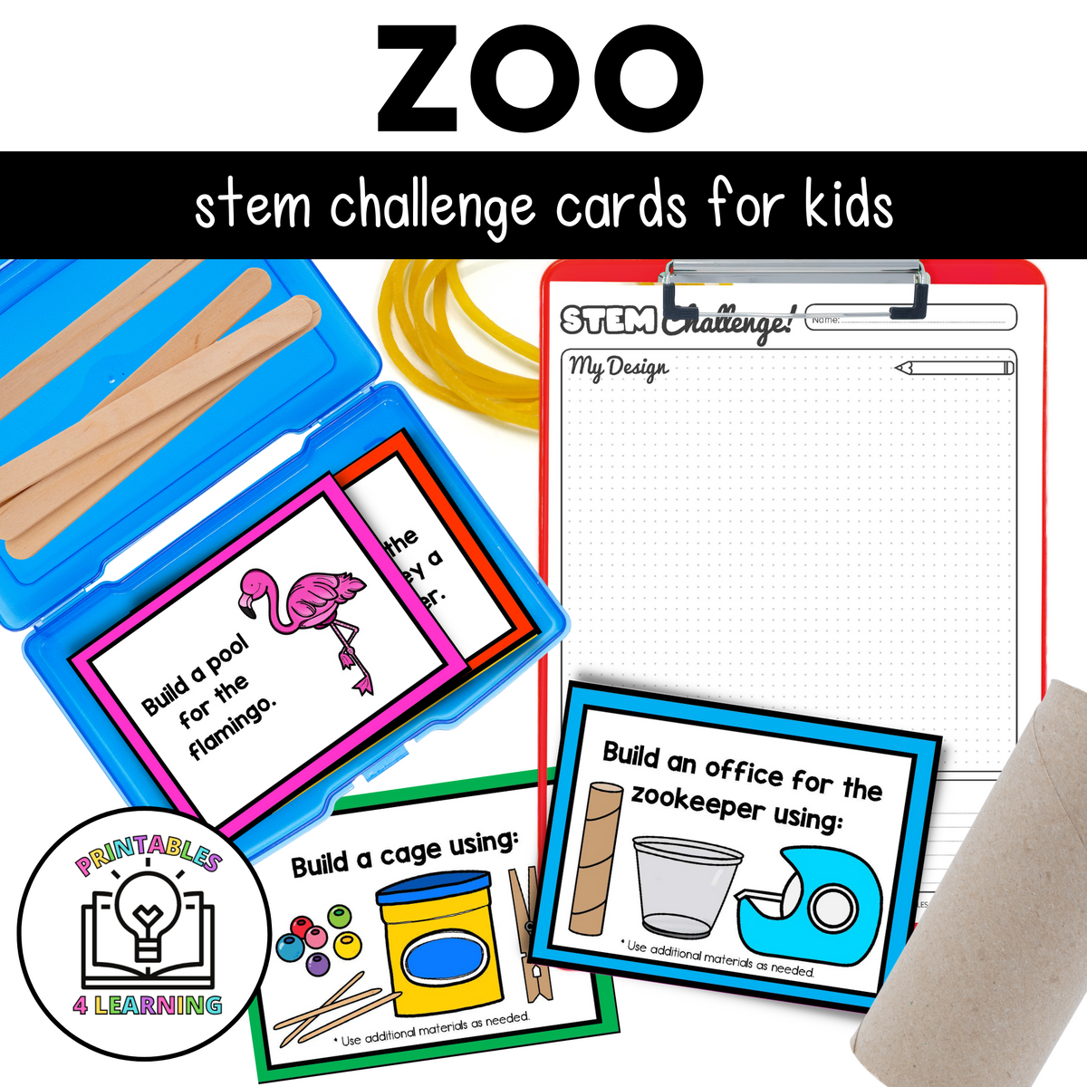 Zoo STEM Challenge Cards – Printables 4 Learning