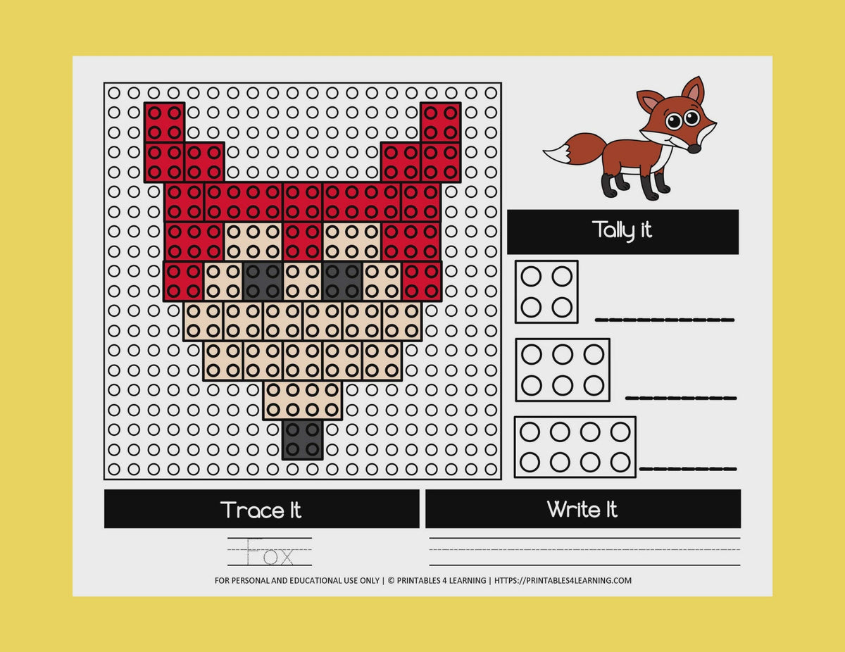 Animal Building Block Mats – Printables 4 Learning