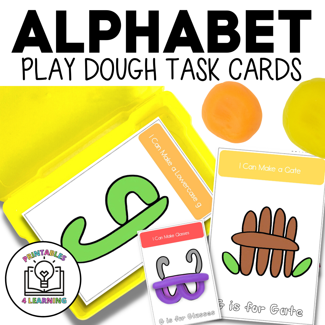 ABC Play Dough Task Cards – Printables 4 Learning